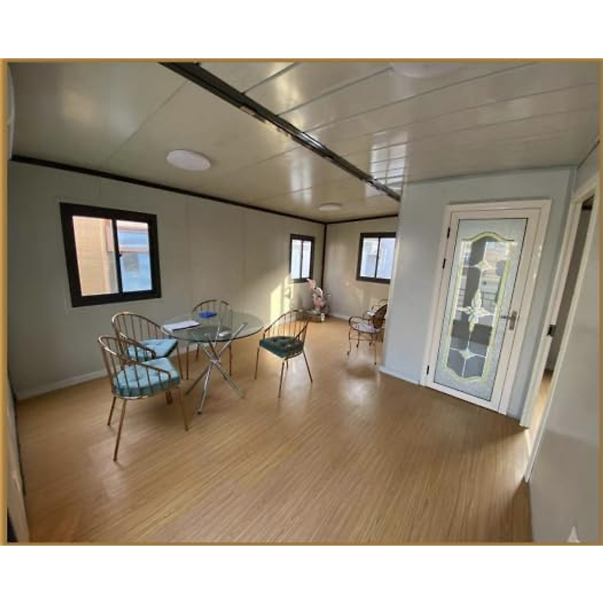 Expandable Prefabricated Container House with Lockable Windows and Doors for Camping, Storage, Outdoor Living (20 Feet), Prefab House for Living, Container House with 2 bedrooms