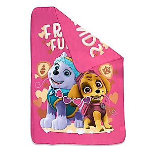 Paw Patrol Skye PP with Stars Pink Throw Blanket