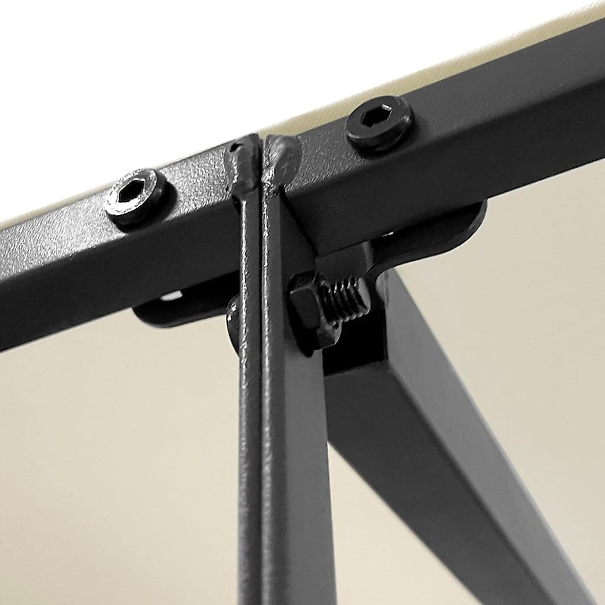 Canopy Cream,Backyard Gazebo,Hardtop Gazebo,Outdoor Gazebo, Garden Gazebo,Camping Gazebo,3 Middle Bars on Top Roof,for Barbeque, Deck,Garden Party,Markets,13.1'x9.8' 0.6 oz/ft² Fabric and Steel