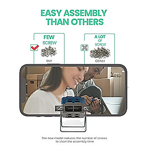 2021 Upgraded Tumbling Composter with Compost Thermometer - Dual Chamber Garden Compost Bin(43 Gal, Green)