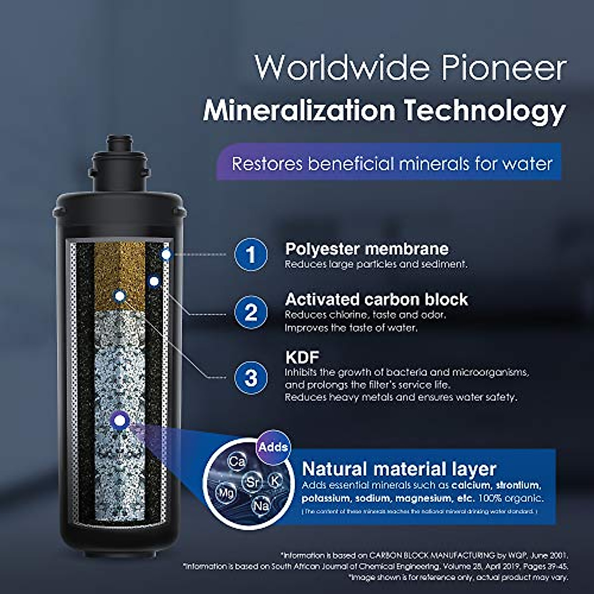 Waterdrop 10UB Under Sink Water Filter System with Remineralization Replacement Filter, NSF/ANSI 42 Certified, 8000 Gallons, USA Tech