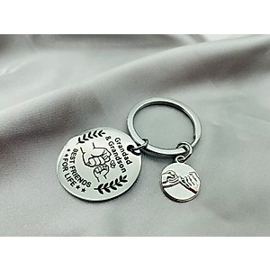 Grandad Grandpa Gifts from Grandson Keychain Christmas Gifts for Grandfather Grandpa Grandson Birthday Gifts for Papa Granddad Key Ring