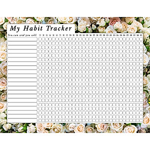 2024 Monthly Desktop/Wall Calendar/Planner - Habit Tracker - Daily, Weekly & Monthly Goal Motivational Habit Tracking Journal Inspirational - (Edition #023)