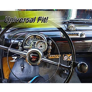 Zento Deals Classic Black Universal Fit Vehicle Steering Wheel Suicide Spinner Premium Quality Power Handles (black 1)