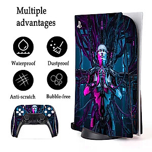 PS5 Skin for Console and Controller,Vinyl Sticker Decal Cover for PlayStation 5, Whole Body Skin Protector Durable, Scratch Resistant, Compatible with Playstation 5 Disk Edition (Queen of Quantum Zen)