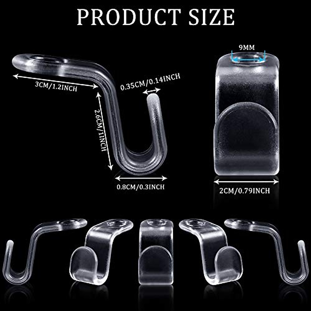 Clothes Hanger Connector Hooks Hanger Extender Clips Cascading Connection Hooks Outfit Hangers or Clothes Closet (Clear,48 Pieces)