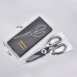 zhuolaiyan Kitchen Shears for Cutting Meat, Stainless Steel,Multipurpose Kitchen Scissors for Meat, Chicken, Fish, Vegetables, Herbs – Bottle Opener, nuts, etc.