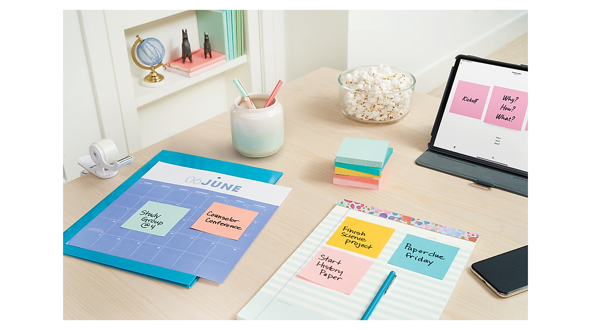 Post-it Beachside: 4x6 Sticky Notes, 5 Premium Pads