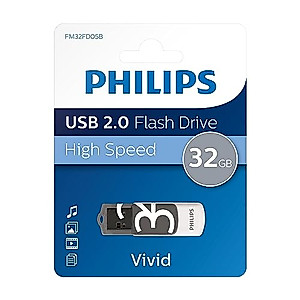 Philips FM32FD05B Vivid Edition 32GB USB Flash Drive - Grey/White