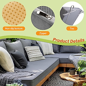 RULAER Custom Outdoor Bench Cushions Bay Window Cushions for Outdoor/Indoor Furniture Patio Chair Cushions Porch Swing Cushions Window Seat Cushions Indoor (Custom Color, Custom Size)