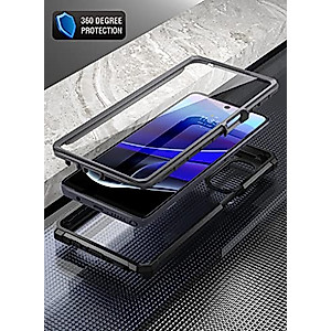 Poetic Guardian Case Designed for Motorola Moto G Stylus 5G (2022) Model #: XT2215, [6FT Mil-Grade Drop Tested], Full-Body Hybrid Shockproof Bumper Cover with Built-in Screen Protector, Black