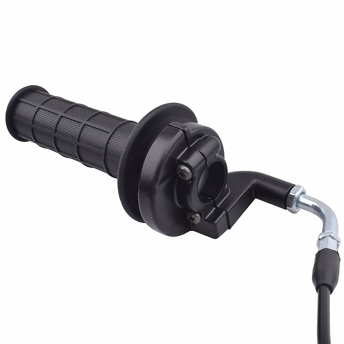 LAXEEM Twist Throttle Accelerator Handle Grips and Bent Cable Set for 50cc 110cc 125cc 150cc 250cc Dirt Bike Quad ATV Pit Pro Trail (Fits for 7/8"/22mm Bar)