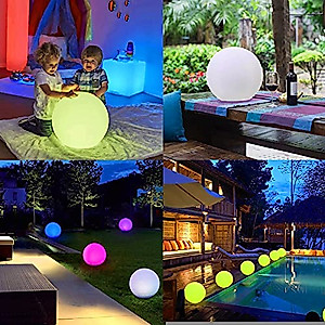 dpcm Outdoor Solar Powered Glowing Ball Light,IP67 Waterproof LED Colour Changing with Remote Control,Solar Globe Light with Stake for Garden, Patio, Home Decor (20cm)