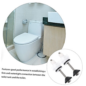 Angoily 2pcs Water Tank Fixing Screw Heavy Duty Toilet Bolts Toilet Screws Toilet Seats Bolts Replacement Stainless Steel Hinges Toilet Seats Screws Replacement Metal Toilet Lid