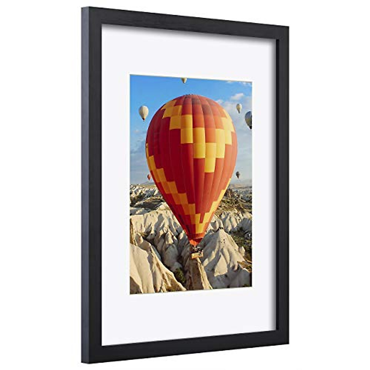 RR ROUND RICH DESIGN 11x14 inch Picture Frames Made of Solid Wood and HD Glass Display Photos 8x10 with Mat or 11x14 Without Mat 3PK Black