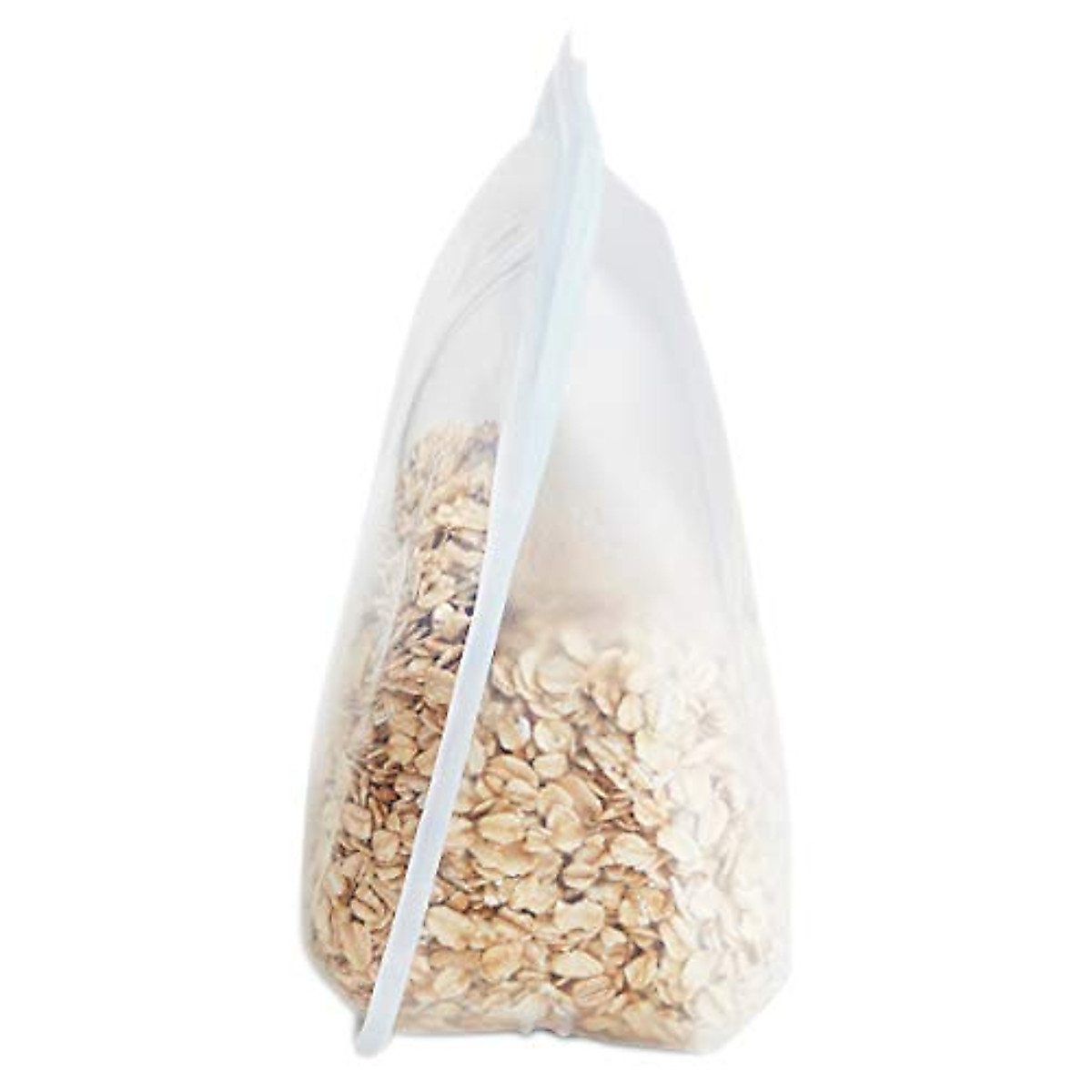 Stasher Re-Usable Food-Grade Platinum Silicone Stand Up Bag for Eating from/Cooking, Freezing and Storing in/Organising/Travelling, 17.80 x 20.30 cm/1.65 Litre/56 Fluid Ounces, Clear