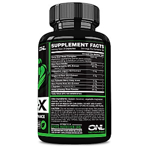 GORIL-X Testosterone Booster for Men - Workout Testosterone Supplement - Increase Size, Strength & Energy - 1000mg Male Enhancing Horny Goat Weed - Maca Root, Tongkat Ali & Tribulus Terrestris 60 Caps