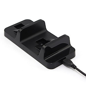 PS4 Controller Charger, Megadream Dual USB Charging Docking Station Stand for Sony Playstation 4 PS4, PS4 Slim, PS4 Pro Dualshock 4 Controller – Black