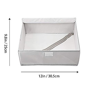 Cabilock Socks Underwear Cloth Drawer Organizer Cabinet Closet Organizer Storage Box with Lid for Clothes Socks Lingerie Underwear Ties