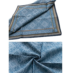 Mens Soft Cotton Handkerchiefs Old-fashioned Jacquard Pattern Assorted Pack 3PCS