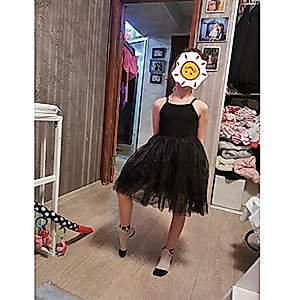 SOBOWO Toddler Black Dress Baby Girls Tulle Sleeveless Infant Tutu Princess Party Photoshoot Dresses 12M-5T (4-5T, Black)