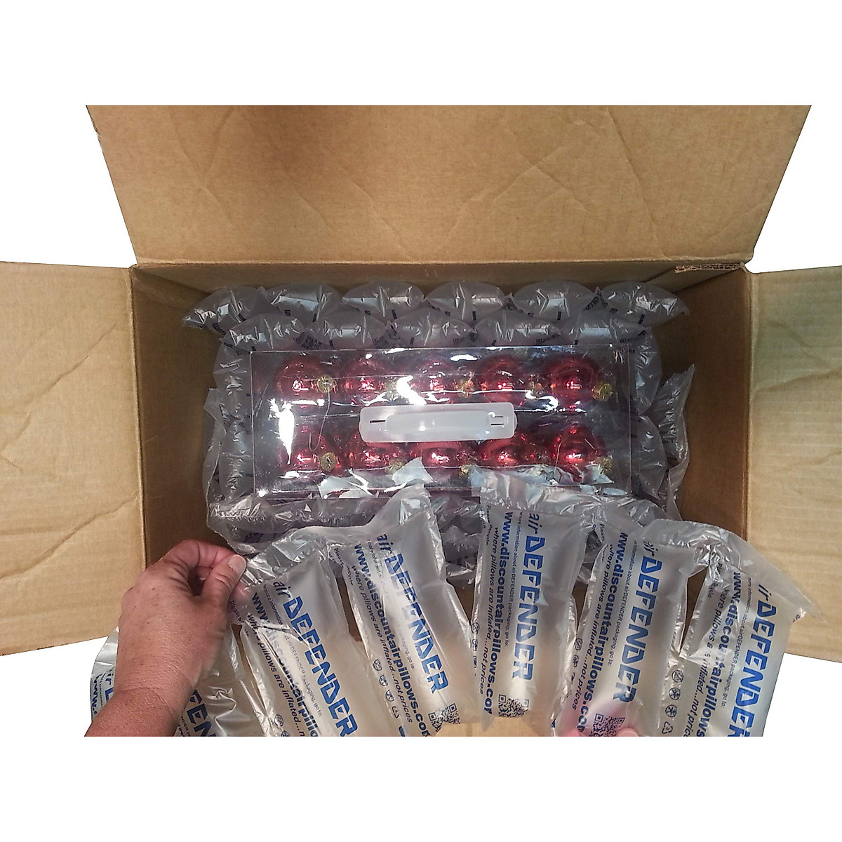 330 count 4x8 airDEFENDER air pillows 40 gallon 5.33 cubic feet void fill cushioning shipping packing package