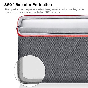 Voova 13 Inch Laptop Sleeve Case Compatible with MacBook Air/MacBook Pro 13 M2/M1,13.5 Surface Laptop 5/4,XPS 13 Chromebook,iPad Pro 12.9,360°Protective Computer Bag Cover with Organizer Pocket, Grey