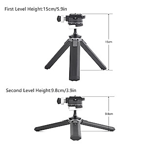 Portable Desktop Mini Tripod, Professional Mini Tripod with Panoramic Ball Head for Action Sports Camera Mirrorless Camera