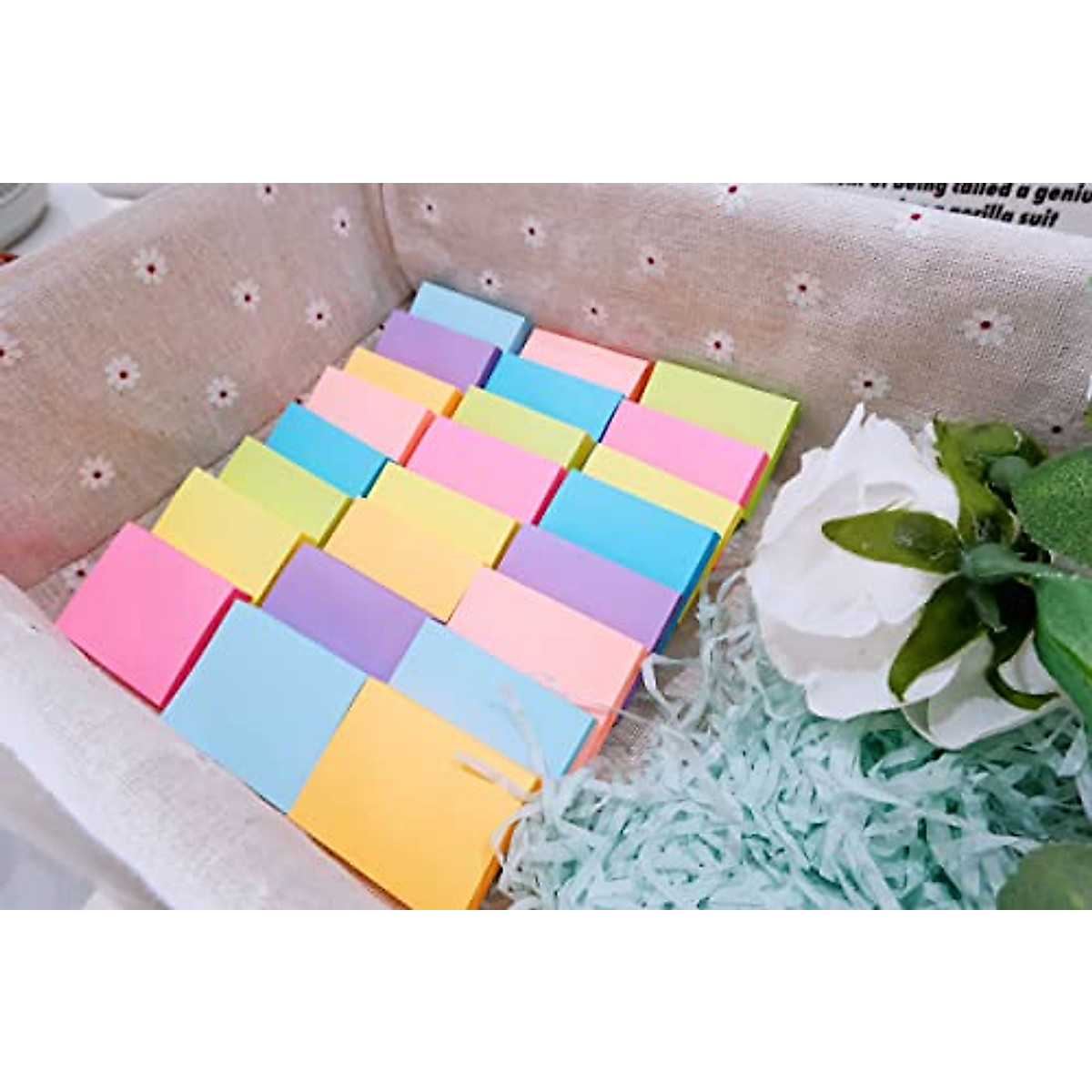 (24 Pack) Sticky Notes 1.5x2 in , 8 Colors Post Self Sticky Notes Pad Its , Bright Post Stickies Colorful Sticky Notes for Office, Home, School, Meeting, 75 Sheets/pad