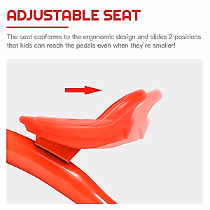 INFANS Kids Tricycle Rider with Adjustable Seat, Storage Basket, Premium Quiet Wheels, Non-Slip Handle (Green)