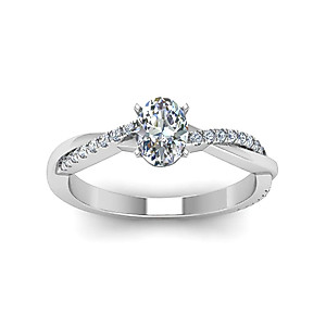 SISGEM Oval Cut Infinity Twist Engagement Rings Set for Women,1.84/2.84 CTW Moissanite Rings Sterling Silver Wedding Engagement Anniversary Bands Set Free Engraved (silver-white)