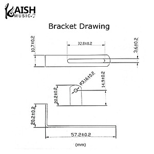 KAISH Black 3 Ply LP Guitar Pickguard with Chrome Stainless Steel Bracket and Steel Mounting Screws for USA Les Paul