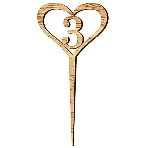 YOYOBALL8 1-10 Table Number Card Wooden Wedding Table Card Flower Seat Number Card from 1 to 10 Decoration Digital Topper,10Pcs