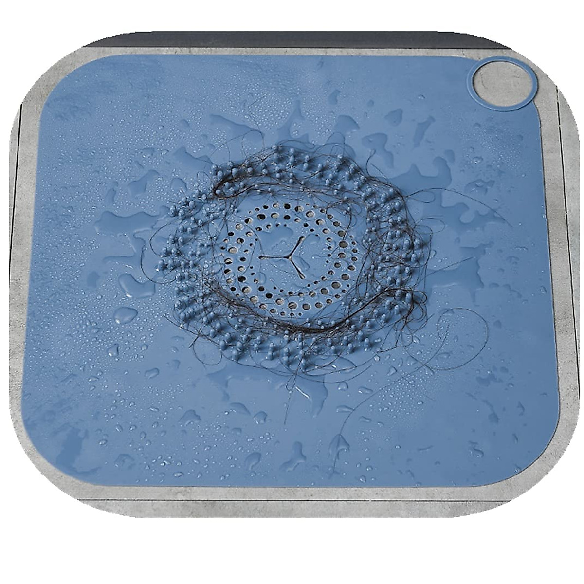 Silicone Shower Drain Hair Catcher,Shower Hair Stopper,Shower Drain Strainer,Silicone Drain Covers,Bathroom Drain Protector (HS030)