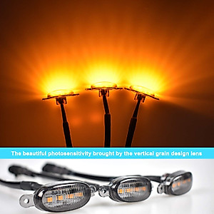 Boigoo Front Grill Lights compatible for Ford Raptor F150 Grilles 2010-2014 & 2017-up, Yellow LED Parking/Running Amber Light, Not for Aftermarket Grille | 2011 2012 2013 2018 2019 2020 2021