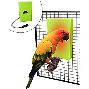 Bird Heater 12V 3.3"x6" for Cage Bird Perch Stand Warmer Snuggle Up Fit for African Grey, Parakeets, Parrots, Small Birds, Hamsters, Hedgehogs, Chinchillas and Other Animals, Vertical Section
