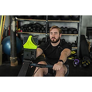 Phone Holder Made for PM5 Monitors of Concept 2 Rower, SkiErg and BikeErg - Silicone Smartphone Cradle Compatible with Concept 2 Rowing Machine. Ideal Rower Accessories