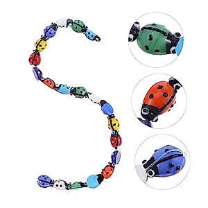 COHEALI 20pcs Ladybug Beads Loose Beads Ladybug Kit Gemstone Beads Embroidery Accessories Jewelry Making Beads Christmas Bag Filler Stones for Jewelry Making Glazed Beads Accessory Pendant