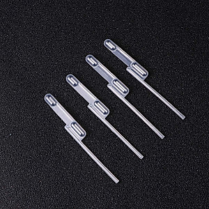 Balacoo 50 Packs Plastic Transfer Pipettes - 0.1 ML Pipettes Disposable Dropper, Plastic Eye Dropper Set for Essential Oils, Liquid, Makeup Tool (White)