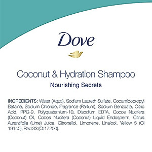 Dove Nourishing Secrets Hydrating Shampoo Coconut and Hydration 6 Count for Daily Use Dry Hair Shampoo With Refreshing Lime Scent 12 oz