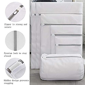 Habychoi Mesh Laundry Bag - 9pcs Premium Zippered Fine Mesh Clothing Washing Bag, Delicates Travel Storage Organize Bag, Clothing Protective Bags for Laundry Lingerie, Sweater, Dress, Blouse, Pants