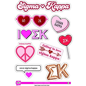 Sigma Kappa - Sticker Sheet - Love Theme
