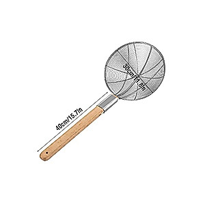 TEMKIN Chip Basket Large Stainless Steel Frying Basket with Long Handle and Bold Commercial French Fries Basket Household Fried Food Filter Kitchen Cooking Tools Basket