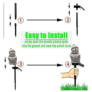 Chween Solar Christmas decration Lights Outdoor Garden Pathway Stake LED Lights Decor-2pcs Home Outdoor Yard Lawn Pathway Walkway Driveway Christmas Holiday Winter Decoration (Snowman)