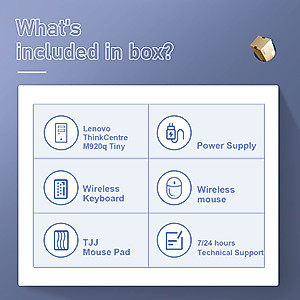 Lenovo ThinkCentre M920q Tiny Desktop Intel i5-9500T Up to 3.70GHz 32GB RAM New 512GB NVMe SSD Built-in AX210 Wi-Fi 6E BT HDMI Dual Monitor Support Wireless Keyboard and Mouse Win11 Pro (Renewed)