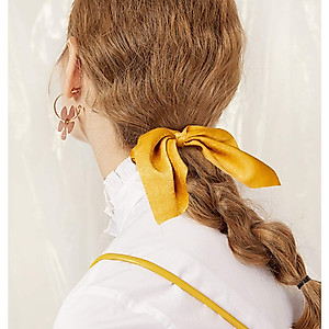 Ondder Hair Scrunchies for Women: Cute Bow Ribbon Elastic Hair Bands, Ponytail Holders and Hair Accessories