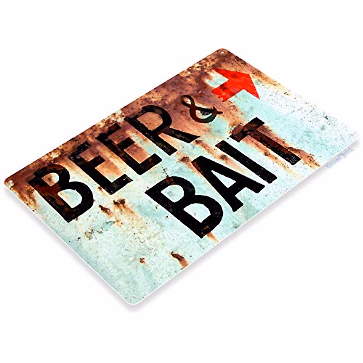 Tinworld TIN Sign B805 Beer & Bait Fishing Bait Retro Box Tackle Fish Rustic Metal Decor