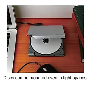 Pioneer External Blu-ray Drive BDR-XD08S USB 3.2 Gen1 (USB Type-C) / 2.0 Slim Portable BD/DVD/CD Writer Silver