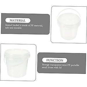 Cabilock Storage Bucket 10pcs Transparent Small Barrel Large Ice Cream Cup Containers with Ice Cream Freezer Ice Cream Tub Clear Plastic Candy Treat Buckets Meat Egg Basket Washing Pp