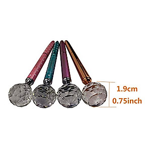 4PCS Crystal Ball Diamond Pen Metal Ballpoint Pen with Big Crystal Diamond Funky Design Queen's Scepter Crown Style Office Supplies 1.0mm Black Ink with Gift Box by Kamay's (Rose+Rose Gold+Pink+Blue)